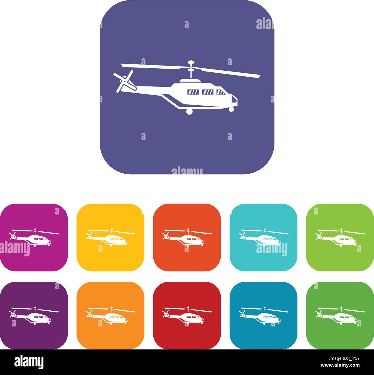 Military helicopter icons set Stock Vector Image & Art - Alamy