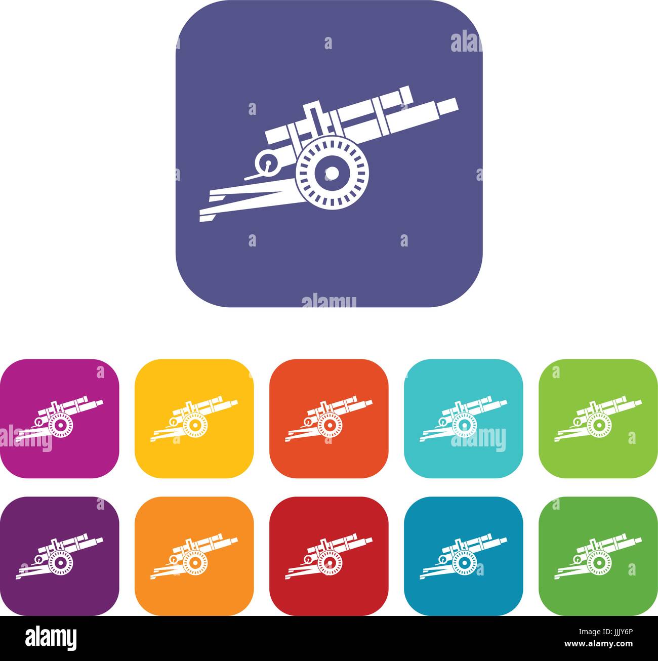 Artillery gun icons set Stock Vector Image & Art - Alamy