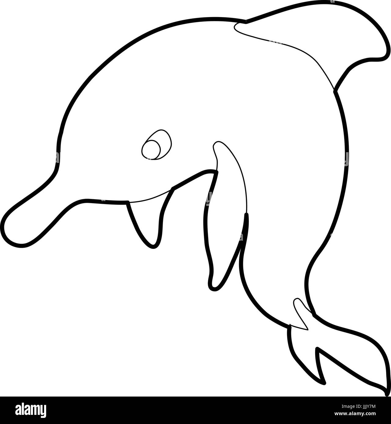 Dolphin icon outline Stock Vector Image & Art - Alamy