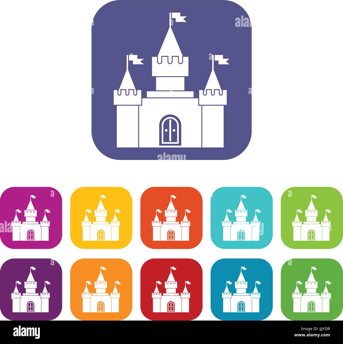 Fortress icons set Stock Vector Image & Art - Alamy