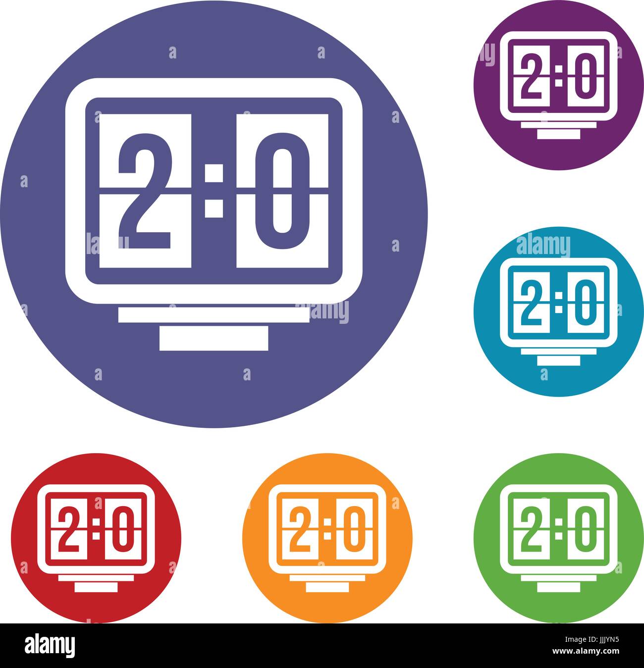 Soccer scoreboard icons set Stock Vector Image & Art - Alamy