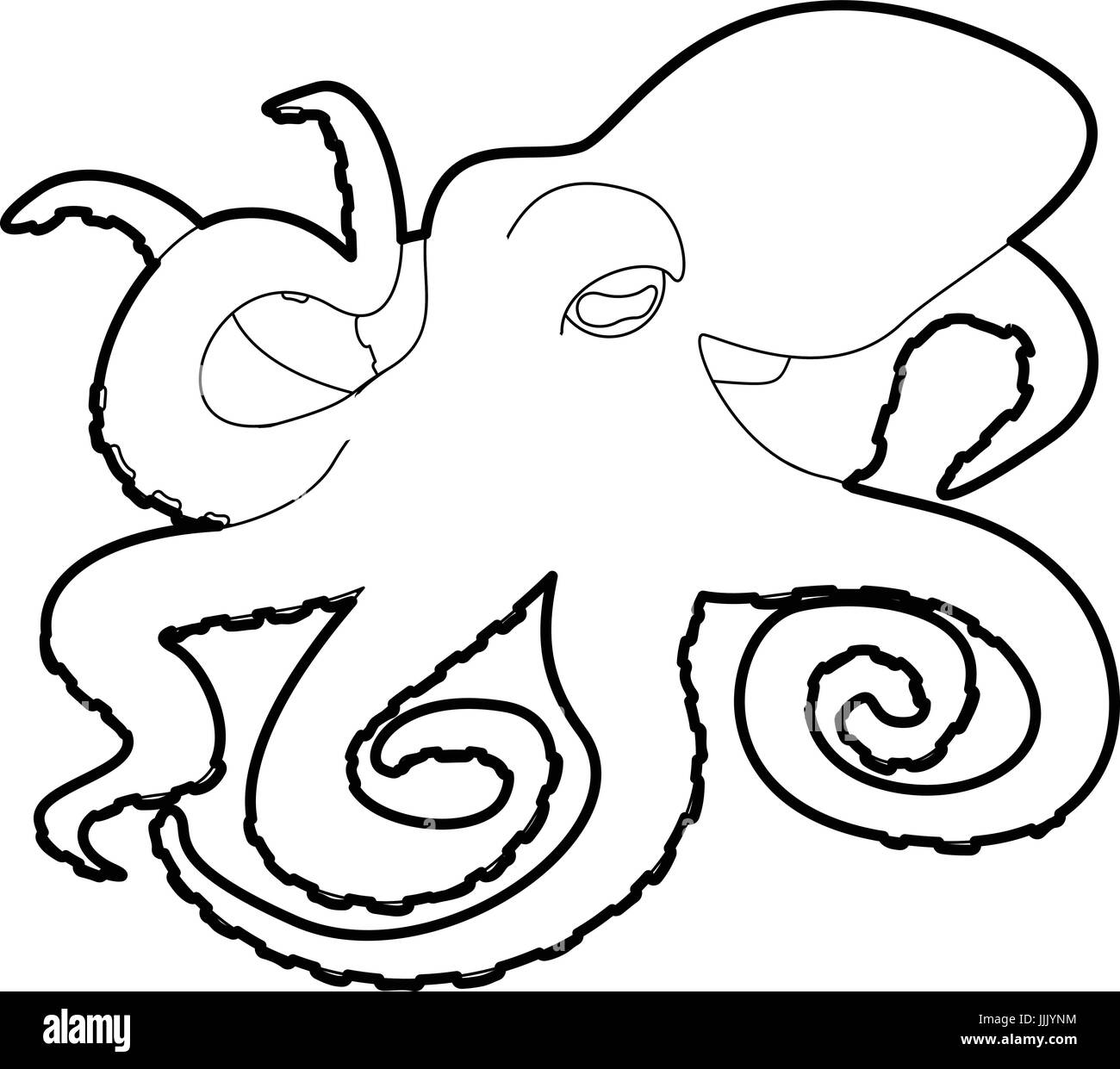 Octopus icon outline Stock Vector Image & Art - Alamy