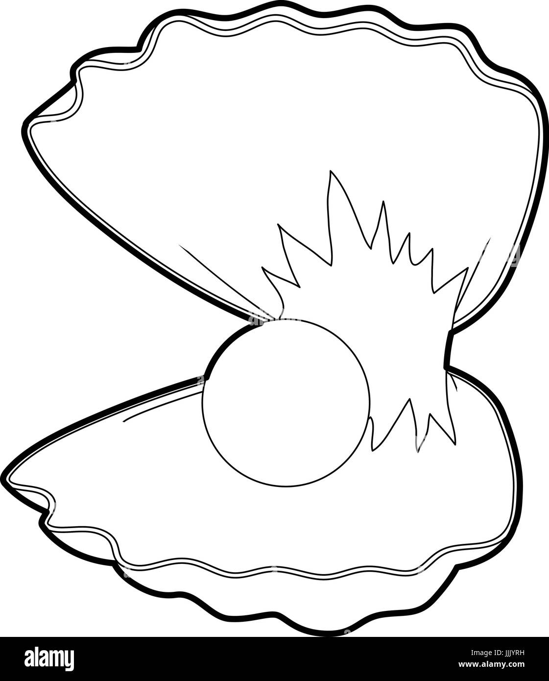 Pearl shell icon outline Stock Vector Image & Art - Alamy