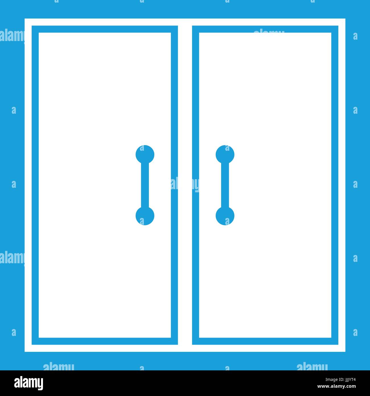 White building blue doors Stock Vector Images - Alamy