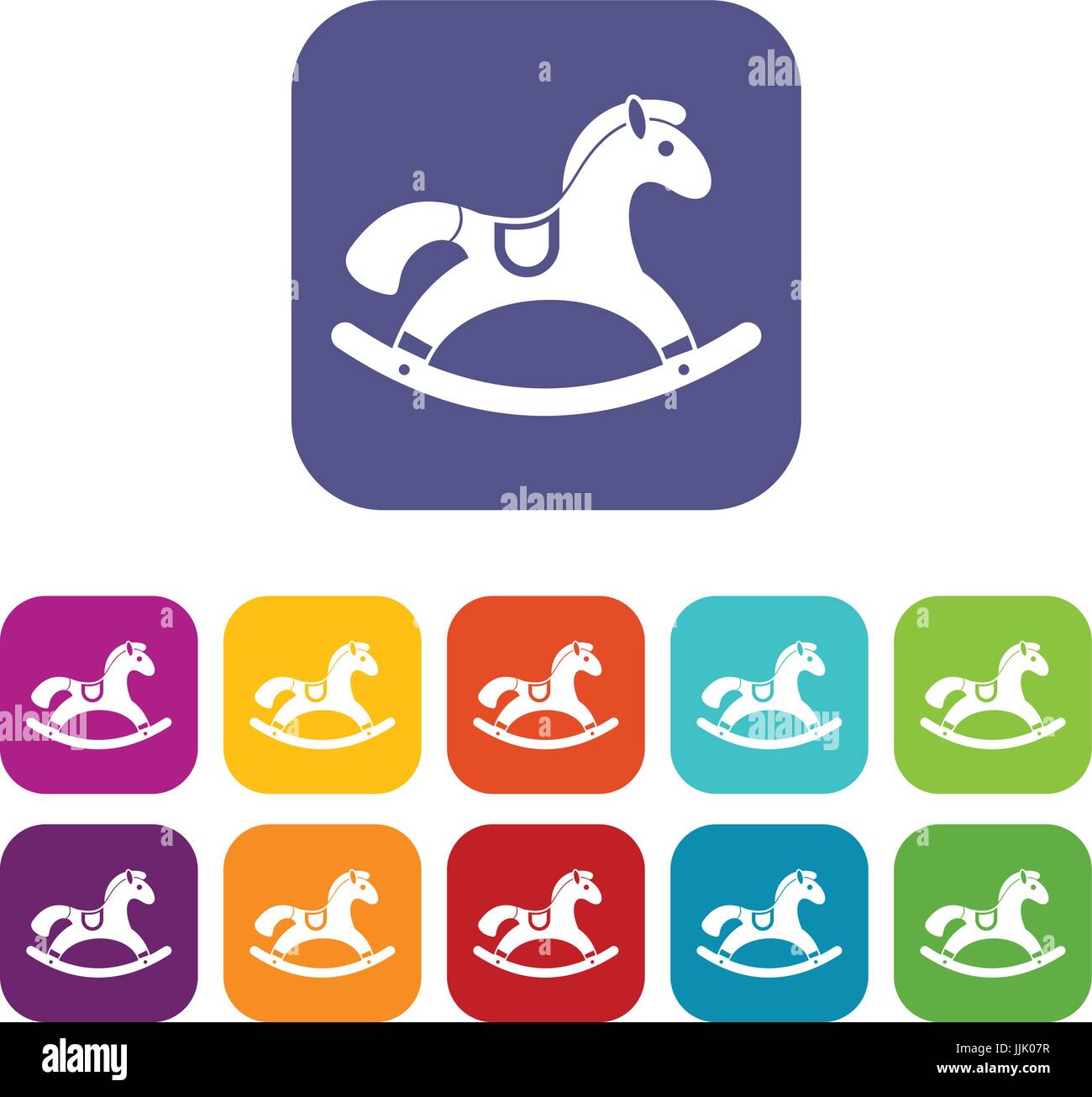 Rocking horse icons set Stock Vector Image & Art - Alamy