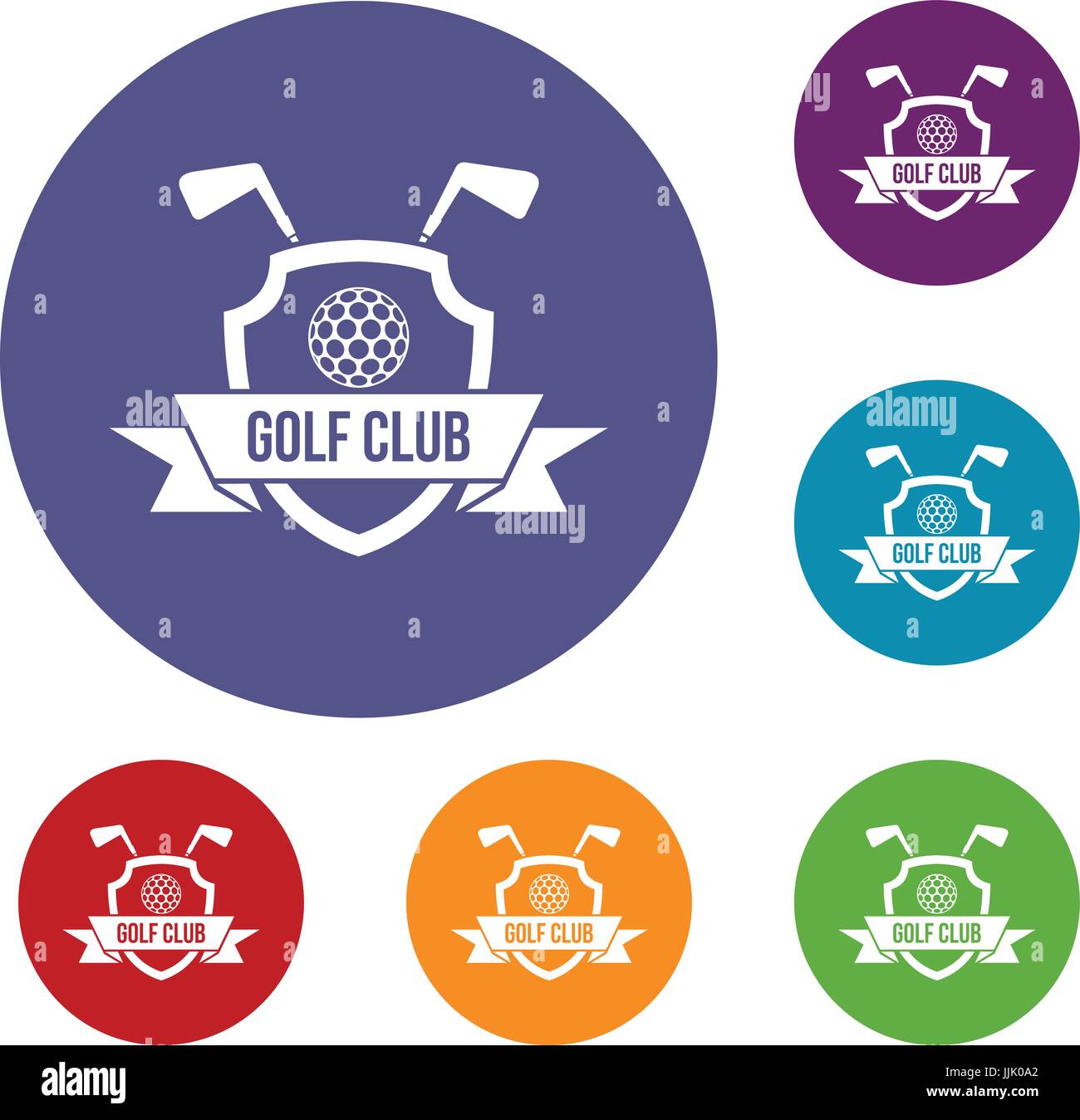 Golf club emblem icons set Stock Vector Image & Art - Alamy
