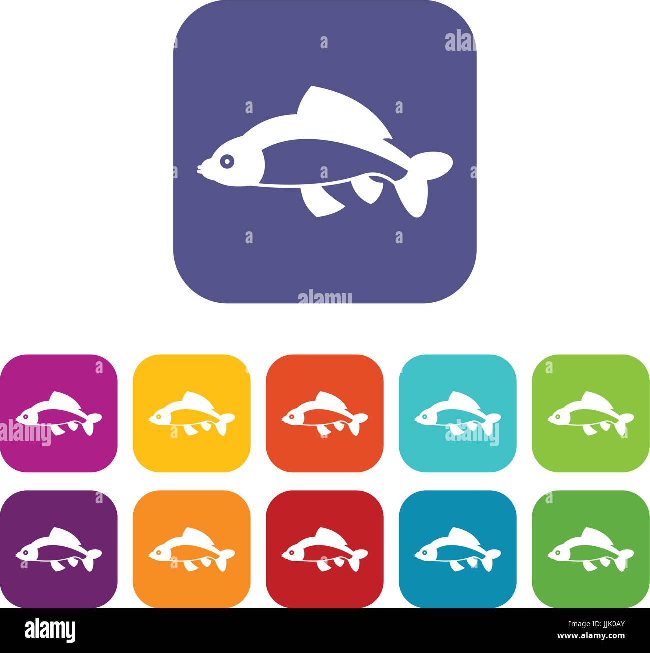 Fish icons set Stock Vector Image & Art - Alamy
