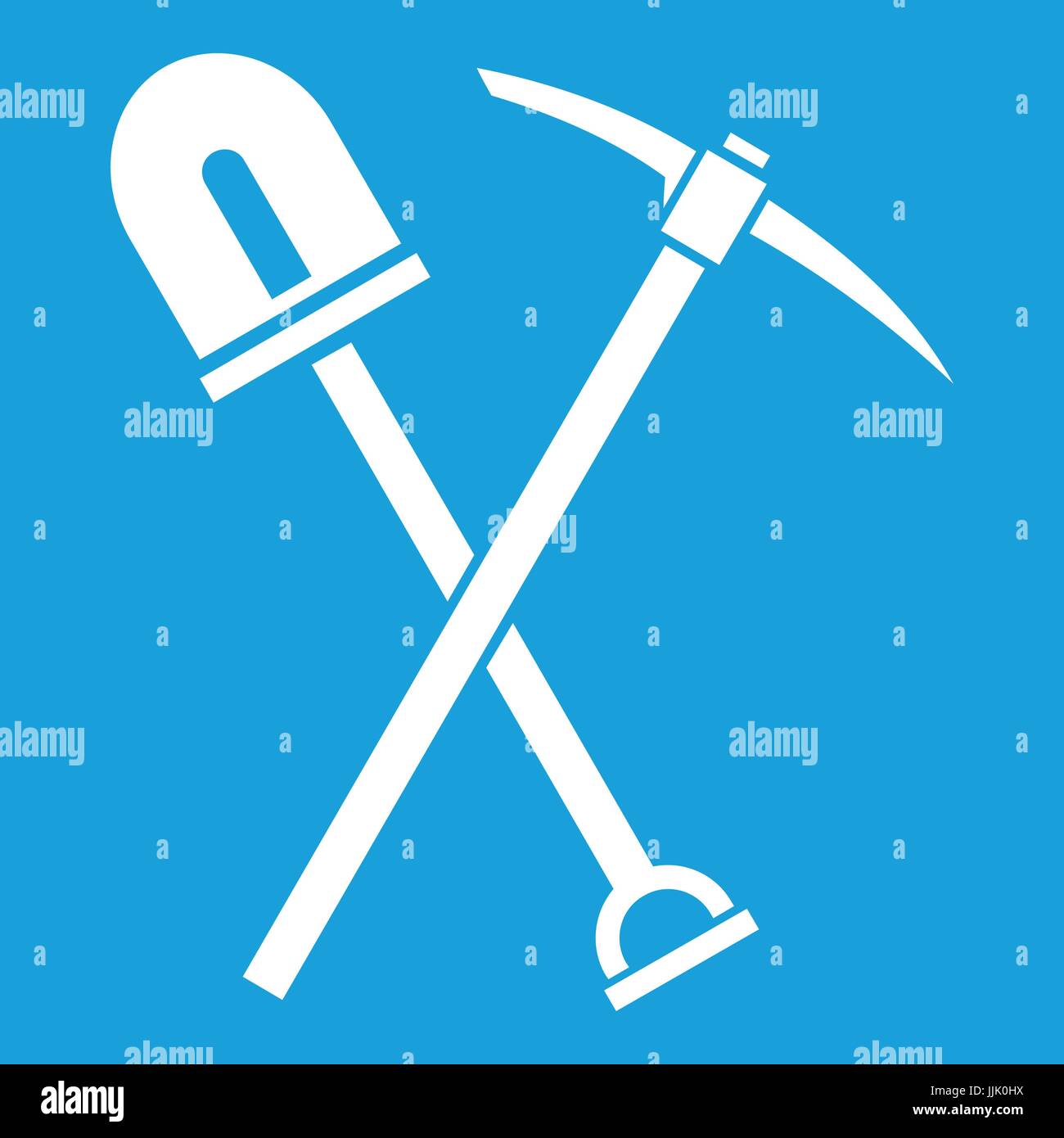 Shovel and pickaxe icon white Stock Vector Image & Art - Alamy