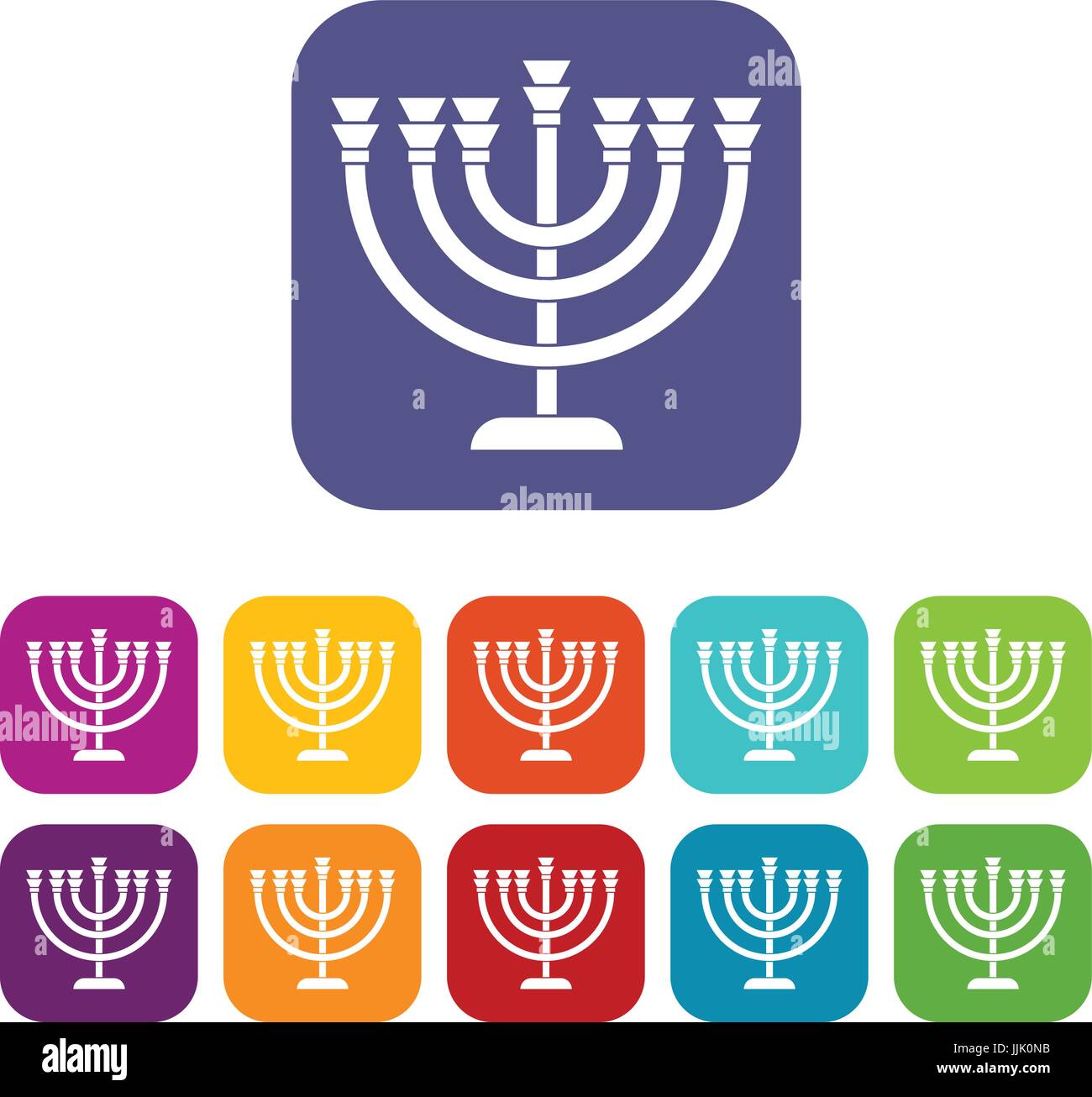 Menorah icons set Stock Vector Image & Art - Alamy