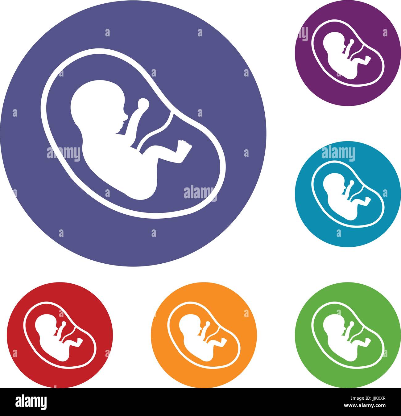 Fetus icons set Stock Vector Image & Art - Alamy