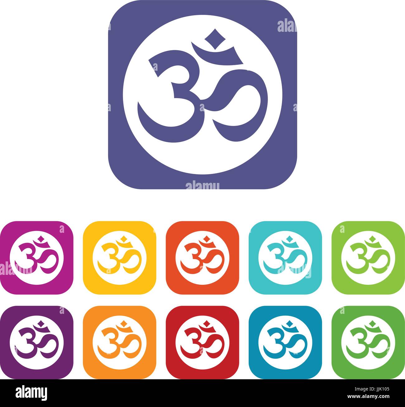 Symbol Aum icons set Stock Vector Image & Art - Alamy
