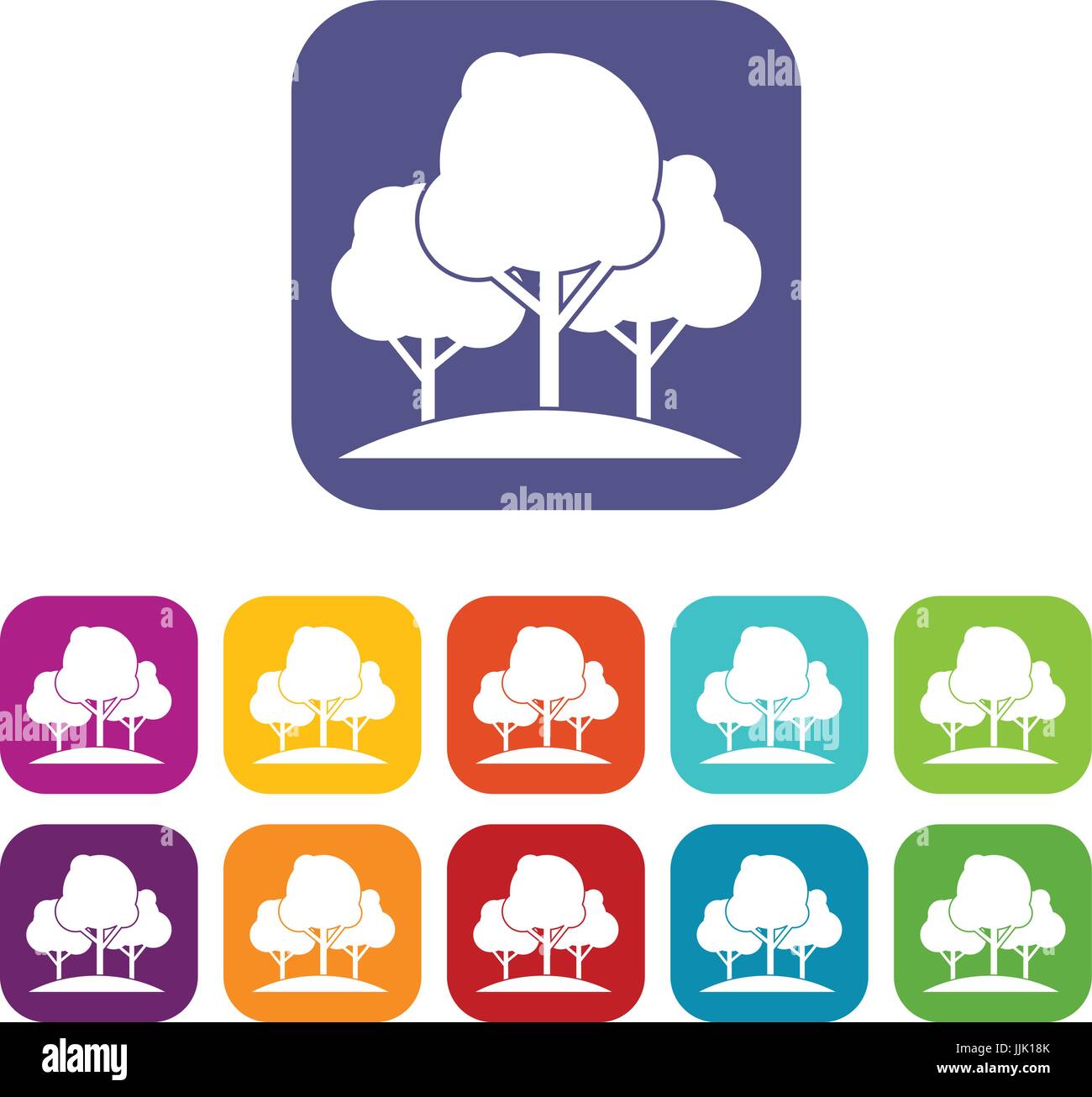 Forest trees icons set Stock Vector Image & Art - Alamy