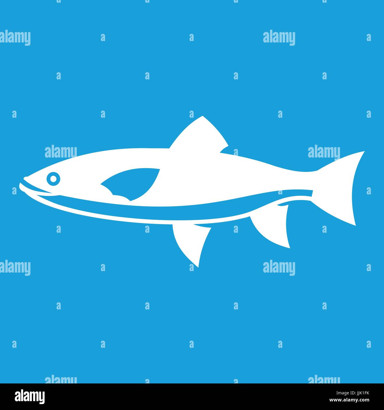 Fish icon white Stock Vector Image & Art - Alamy