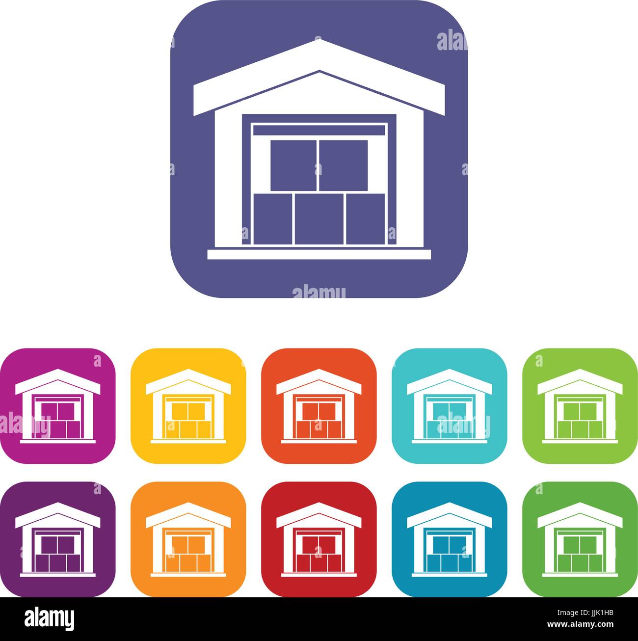 Warehouse building icons set Stock Vector Image & Art - Alamy