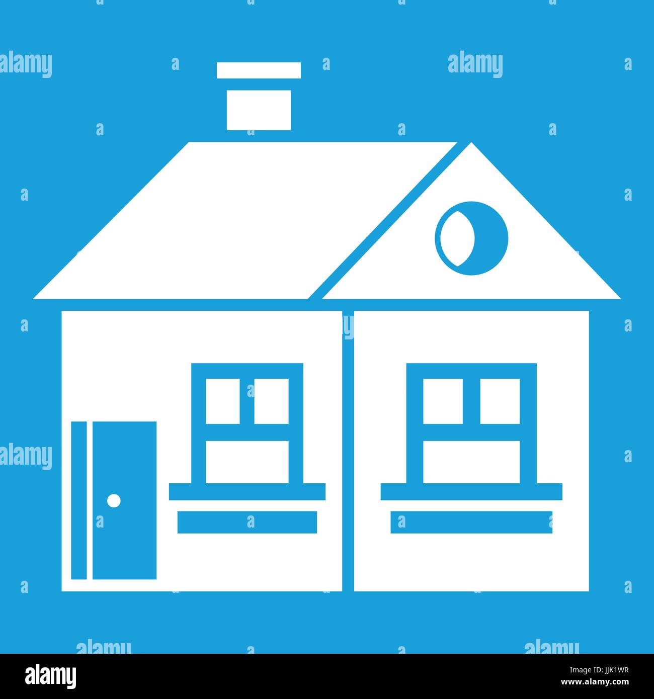 Large single-storey house icon white Stock Vector Image & Art - Alamy