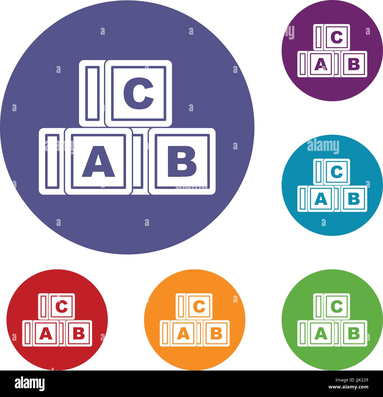 ABC cubes icons set Stock Vector Image & Art - Alamy