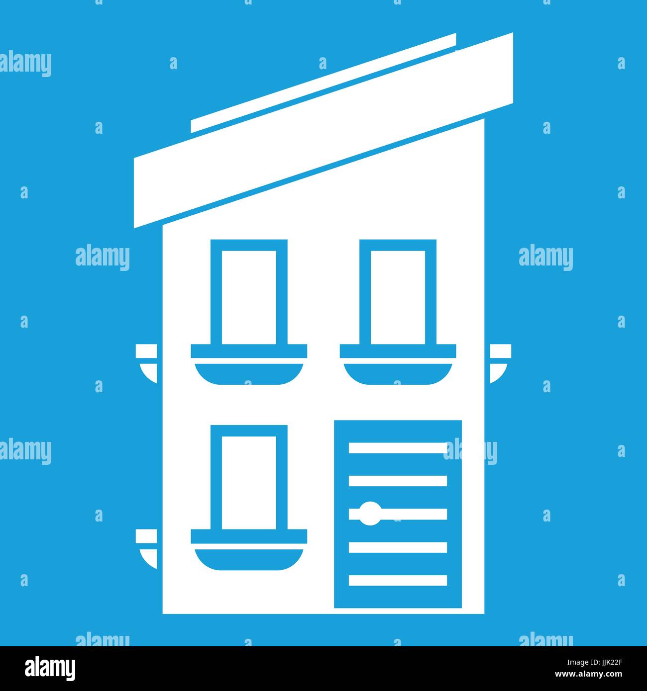 Two-storey house icon white Stock Vector Image & Art - Alamy