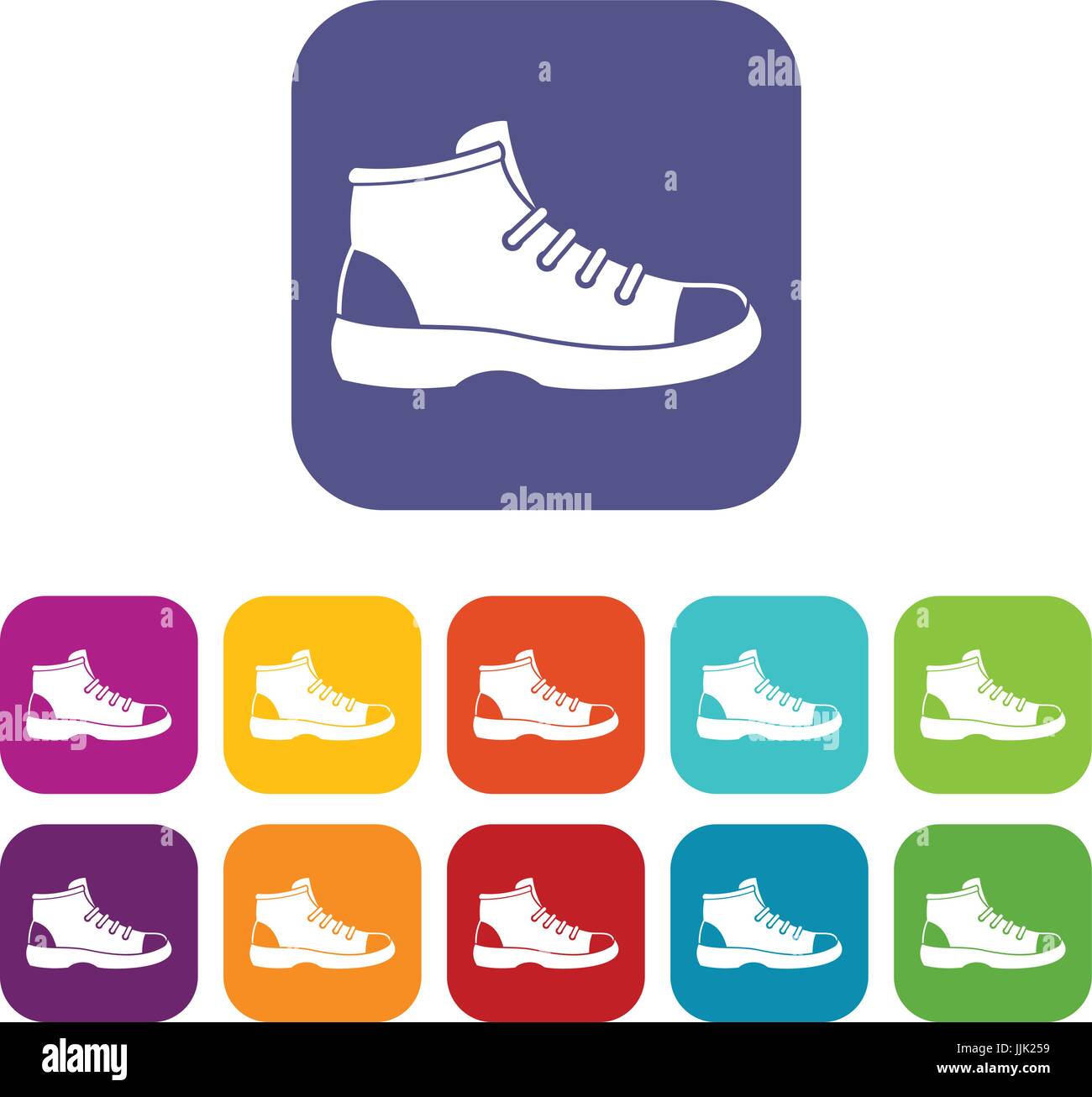 Tourist shoe icons set Stock Vector Image & Art - Alamy