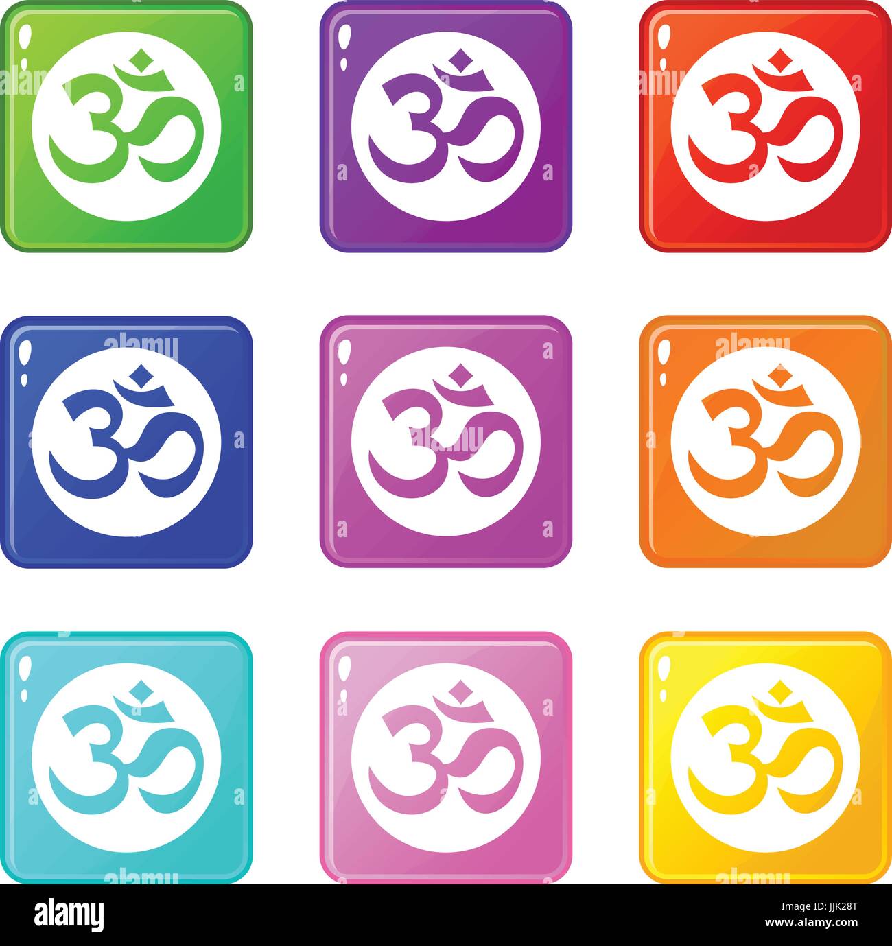 Symbol Aum set 9 Stock Vector Image & Art - Alamy