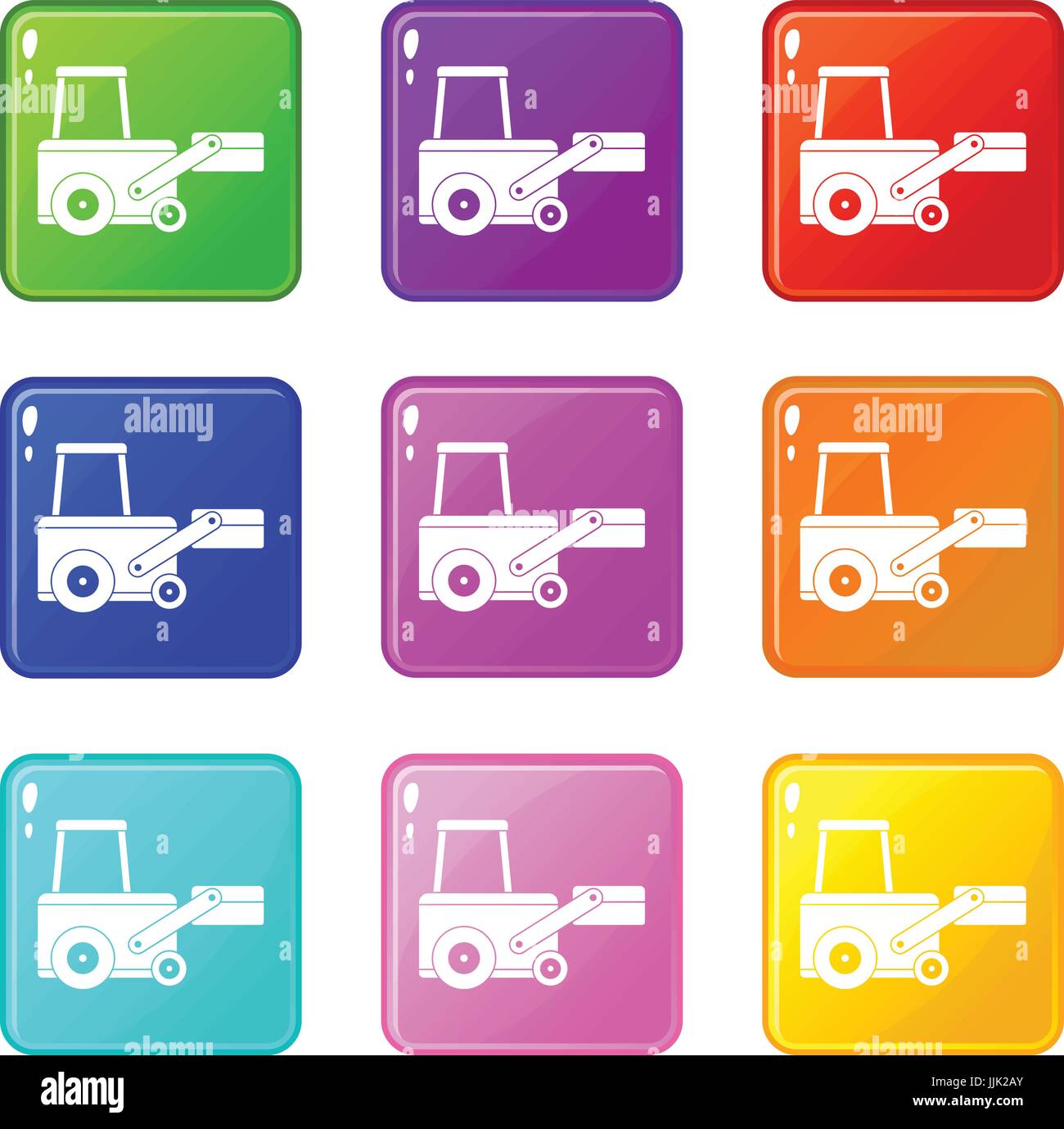 Truck lift cargo icons Stock Vector Images - Alamy