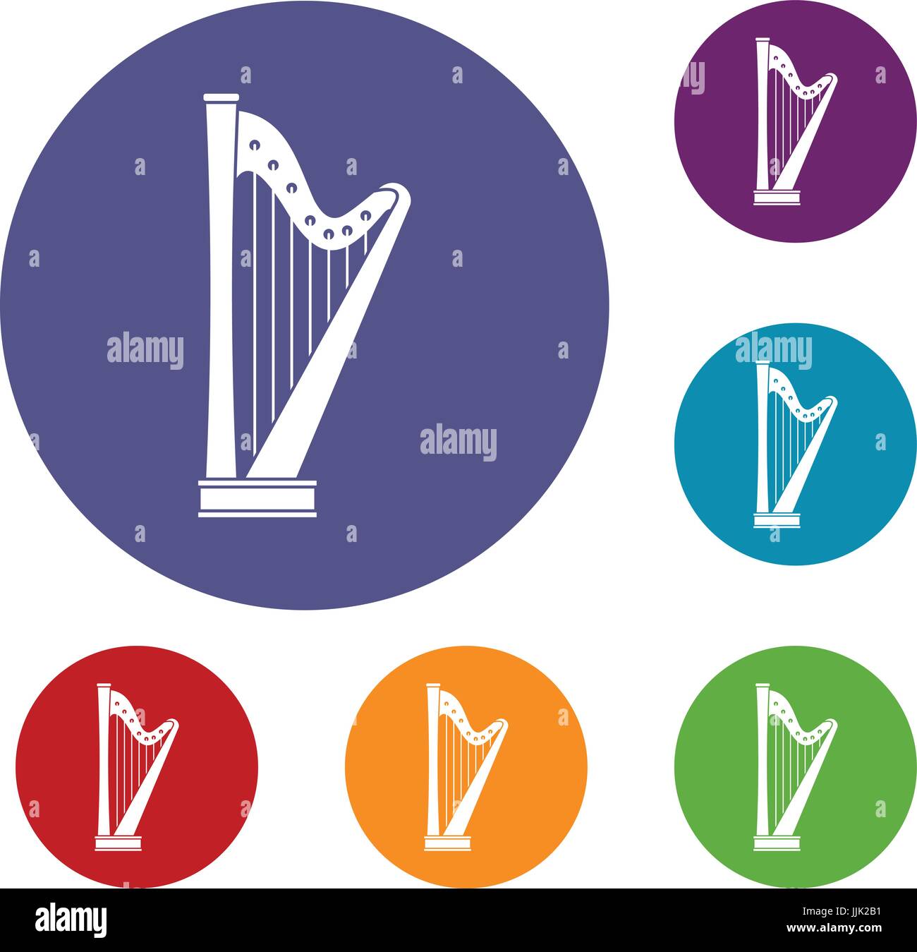 Celtic harp drawing hi-res stock photography and images - Alamy