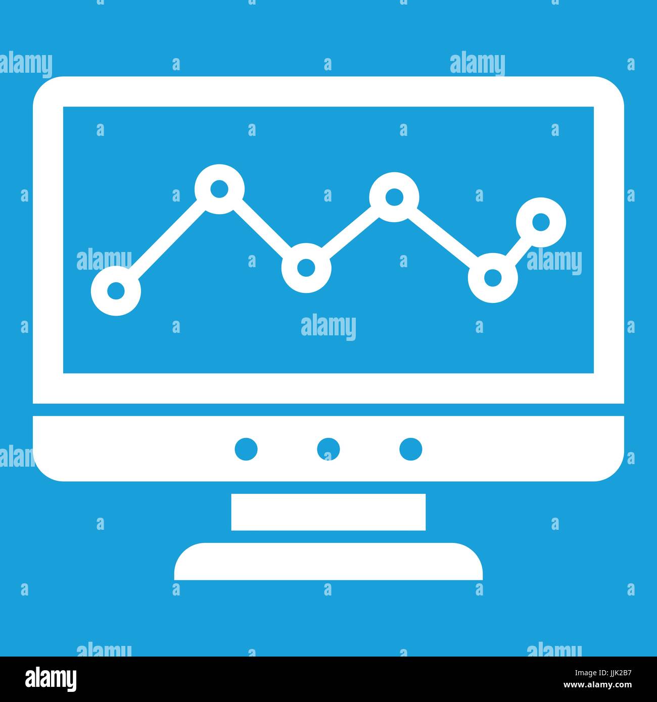 Graph in computer screen icon white Stock Vector Image & Art - Alamy