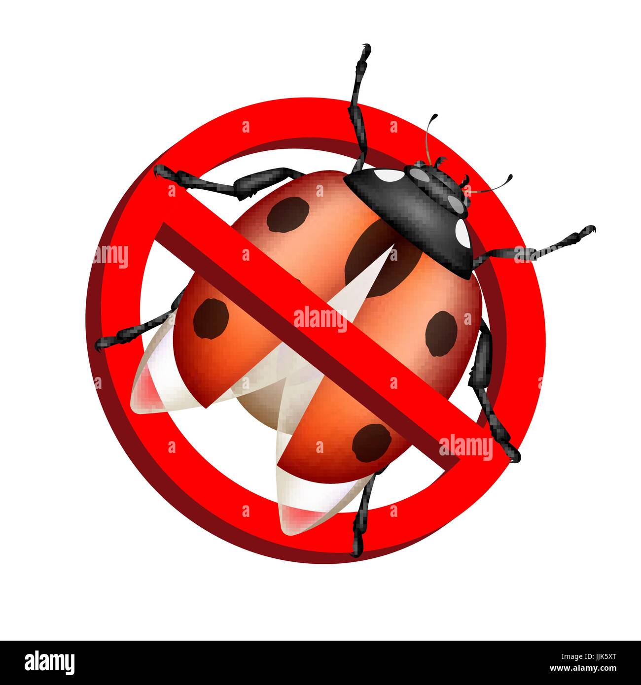 no bug prohibition sign vector on white background Stock Vector Image ...