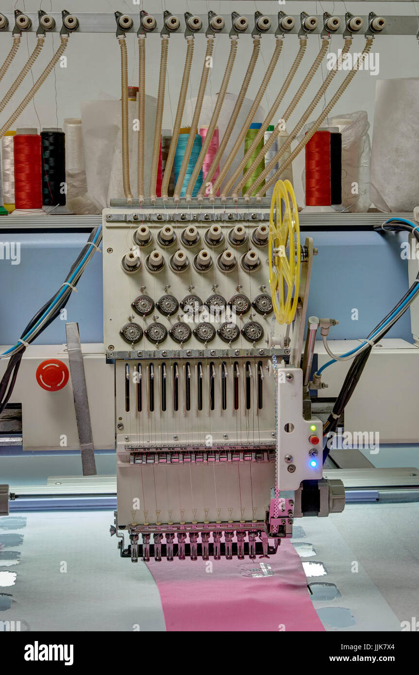 industrial textile machines Stock Photo - Alamy