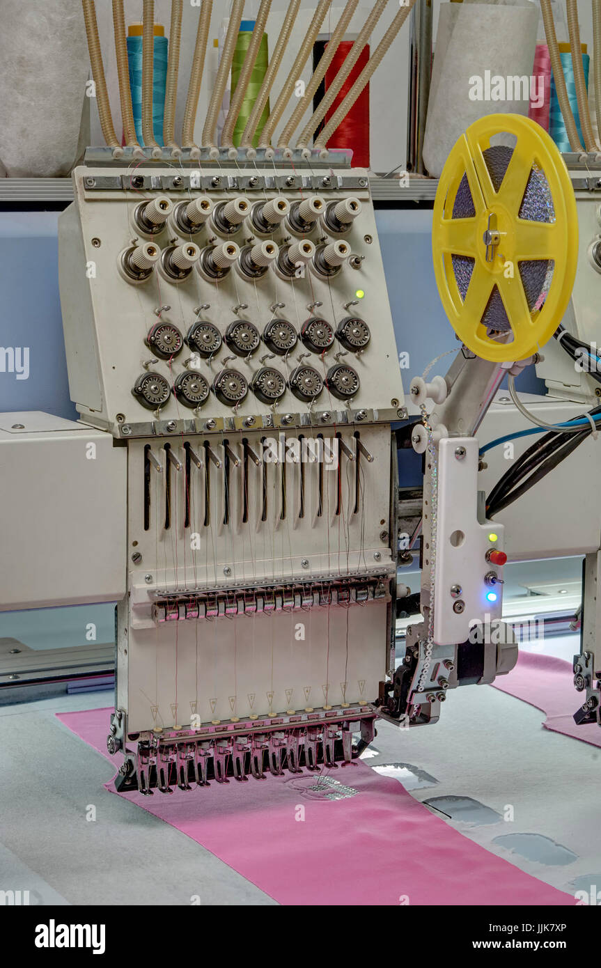 industrial textile machines Stock Photo - Alamy