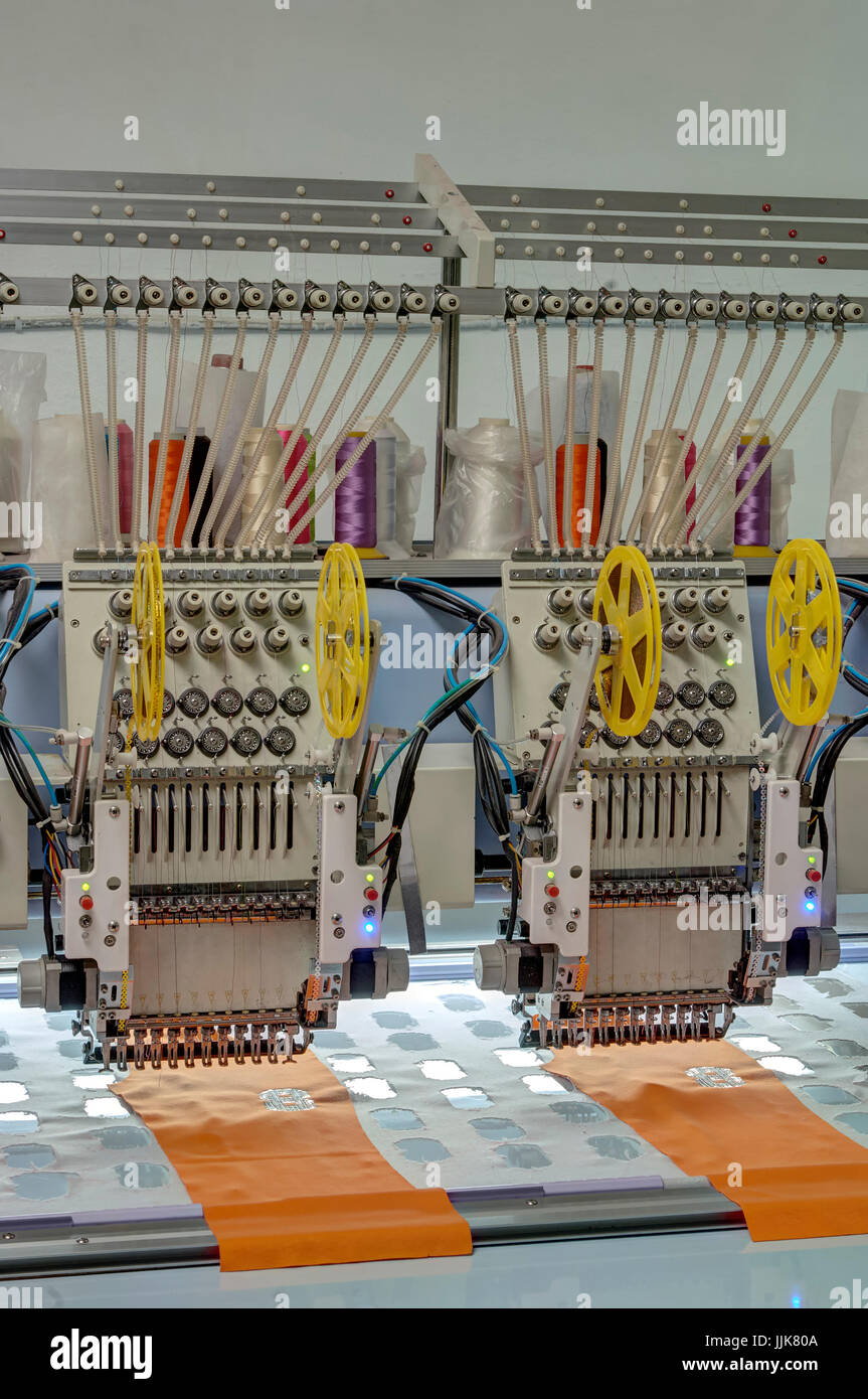 industrial textile machines Stock Photo - Alamy
