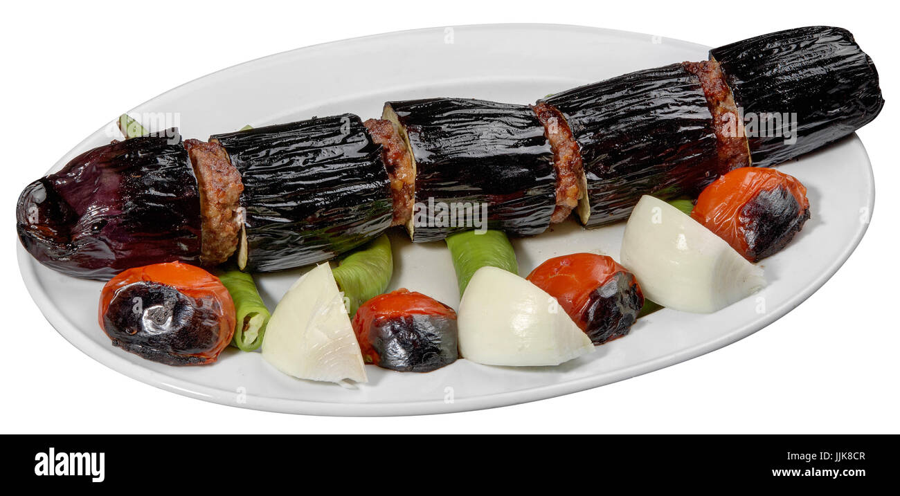 Patlican kebabi, Traditional turkish food Stock Photo - Alamy