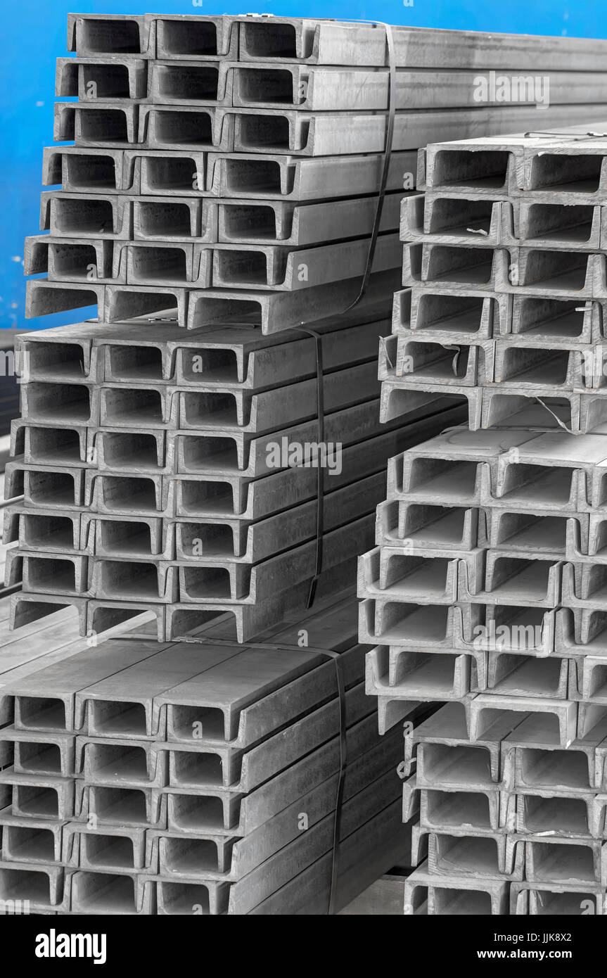 iron and steel material storage Stock Photo - Alamy