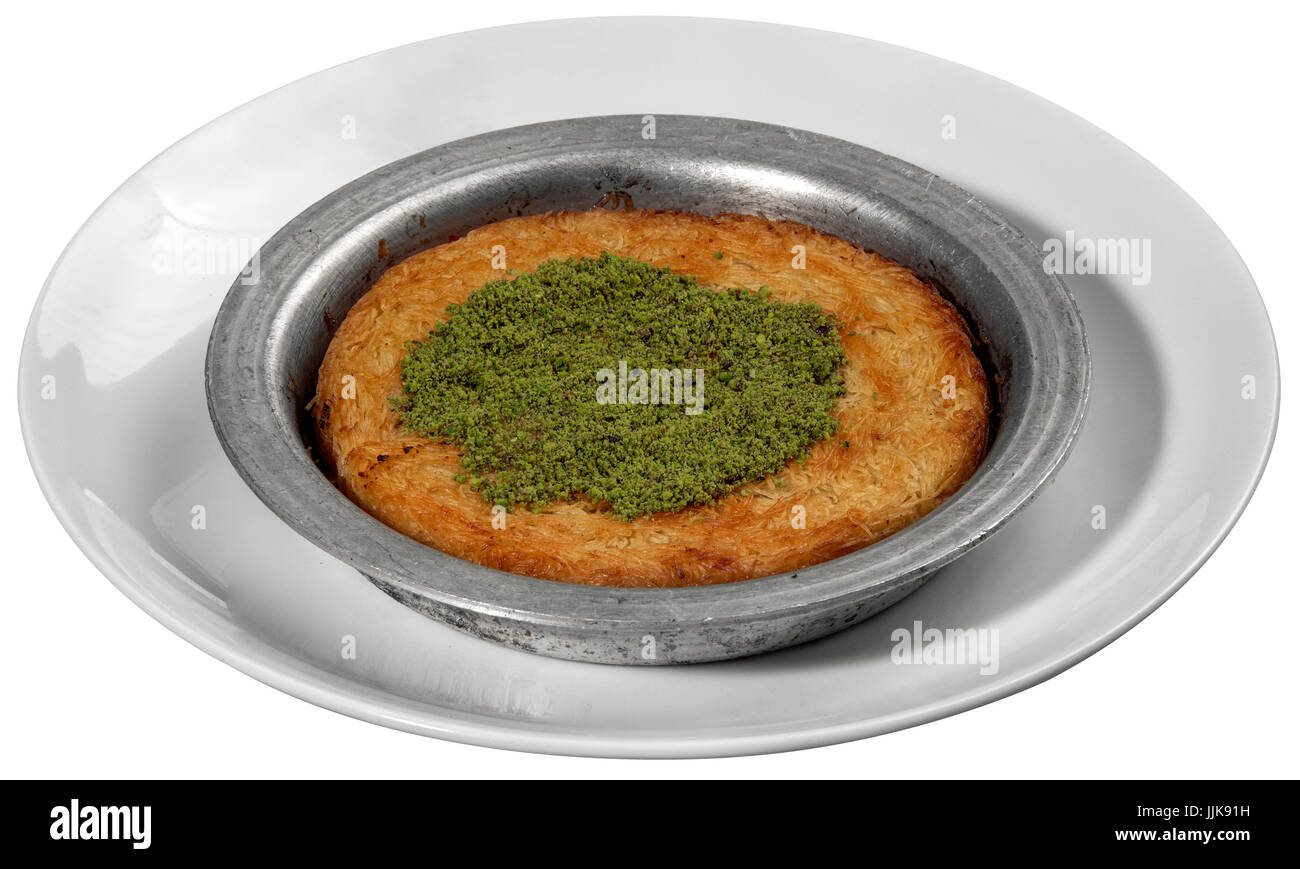 Kunefe, Traditional Turkish Dessert Kunefe isolated on white Stock ...