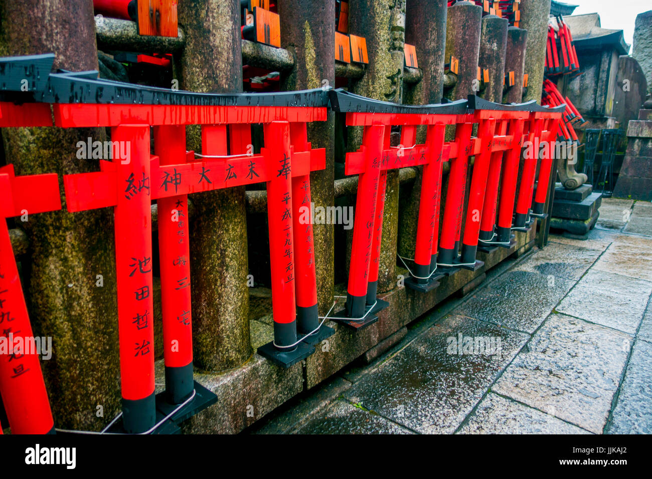 KYOTO, JAPAN - JULY 05, 2017: Mitsurugi Shrine Choja Shrine prayer area ...