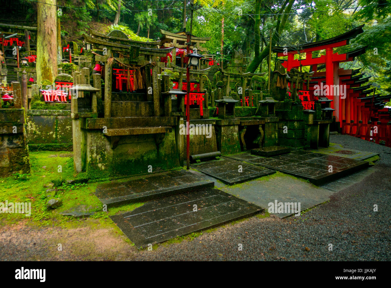 KYOTO, JAPAN - JULY 05, 2017: Mitsurugi Shrine Choja Shrine prayer area ...