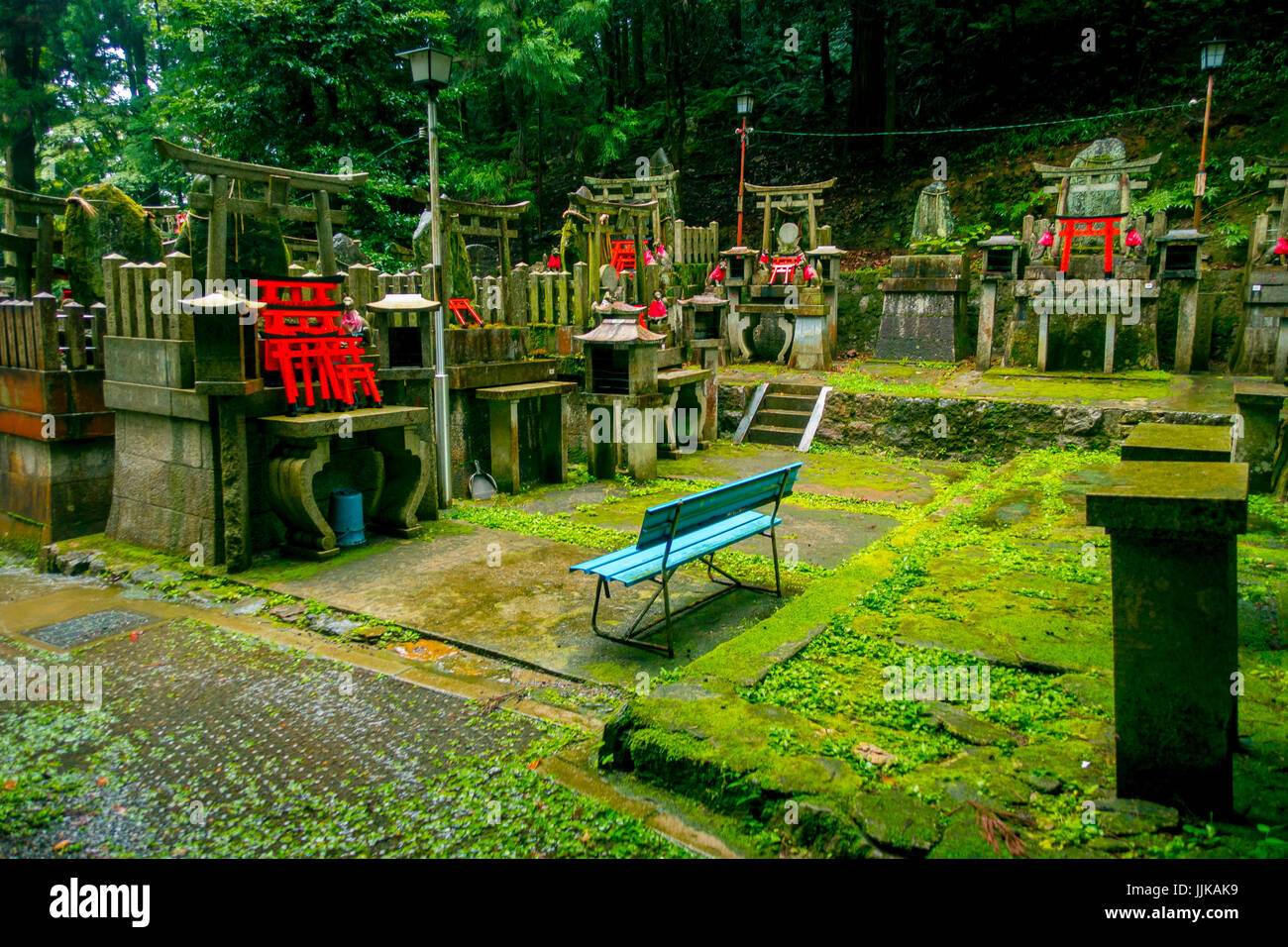 KYOTO, JAPAN - JULY 05, 2017: Mitsurugi Shrine Choja Shrine prayer area ...