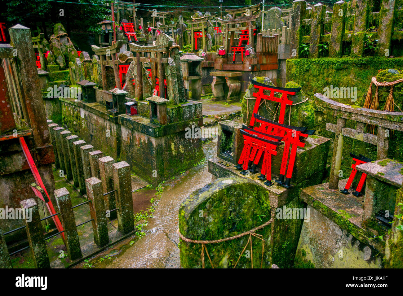 KYOTO, JAPAN - JULY 05, 2017: Mitsurugi Shrine Choja Shrine prayer area ...
