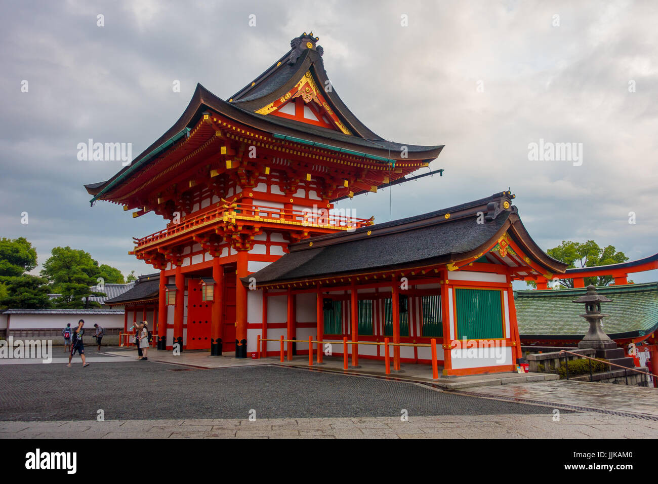 KYOTO JAPAN - NOVEMBER 24, 2016: Tourist visit famous shrine during ...