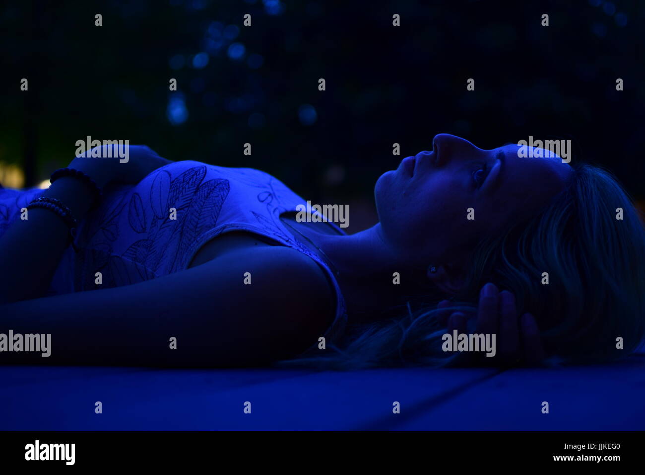 Gazing at the Night Sky Stock Photo - Alamy