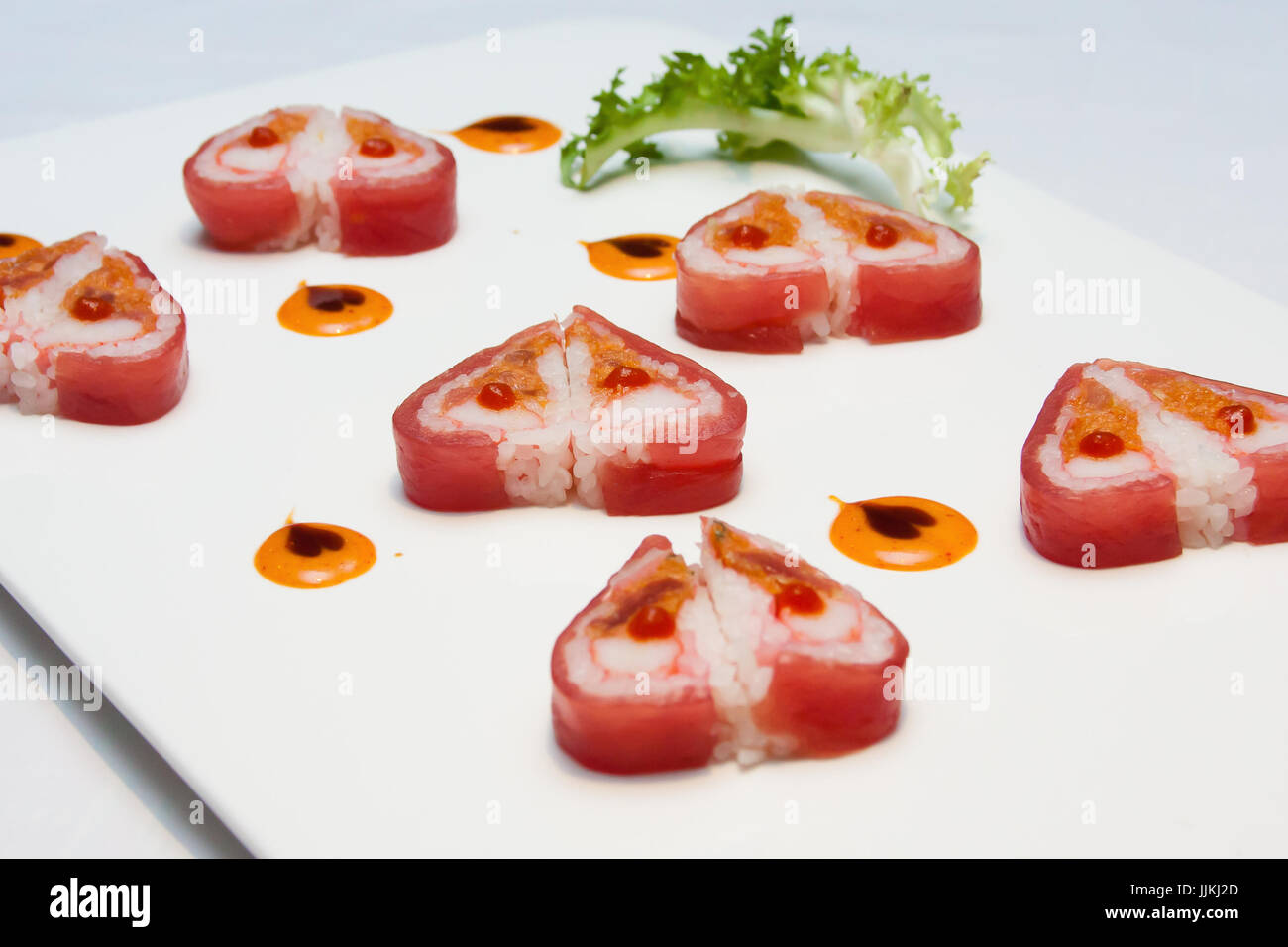 heart shaped sushi Stock Photo - Alamy