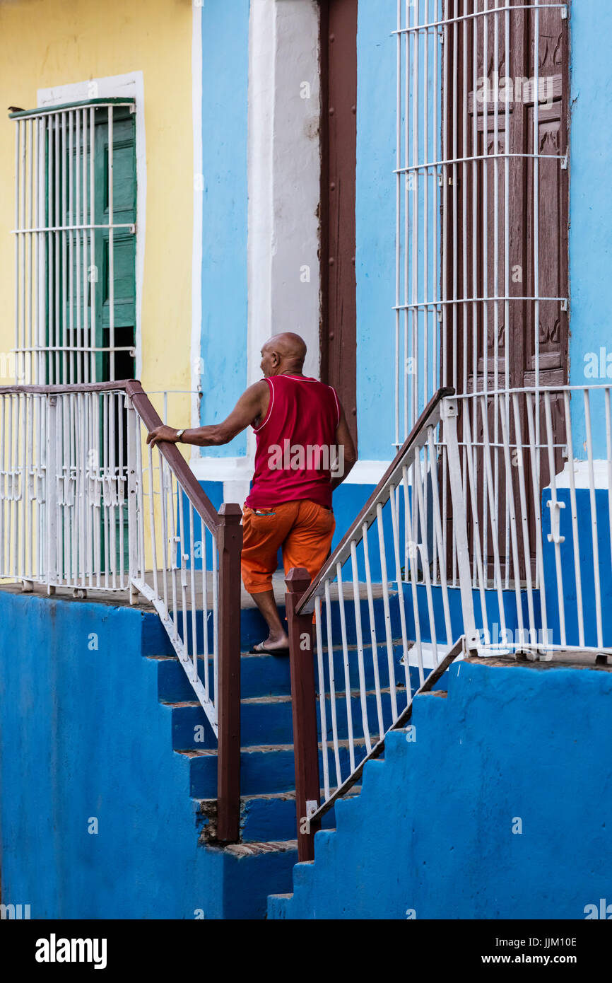 Man stairs building hi-res stock photography and images - Alamy