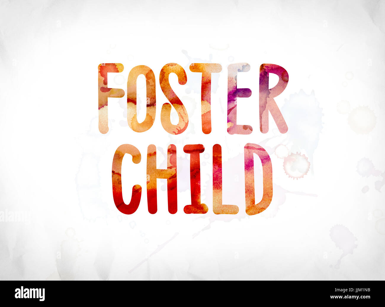 The words Foster Child concept and theme painted in colorful ...