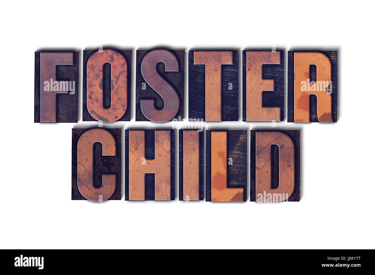 The words Foster Child concept and theme written in vintage wooden ...