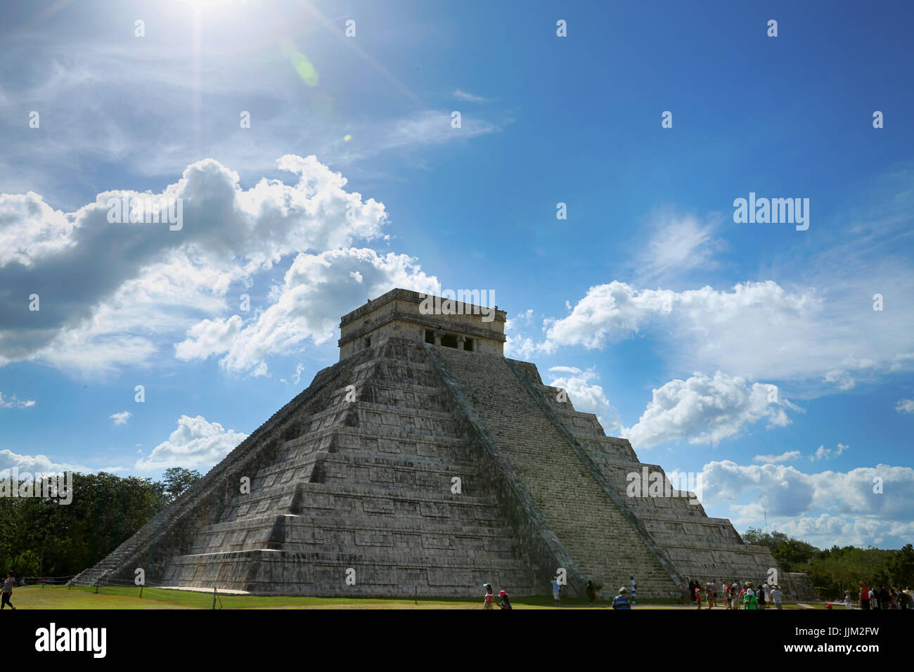 Great Ball Court and Temple of the Bearded Man, Chichen Itza, Mexico ...