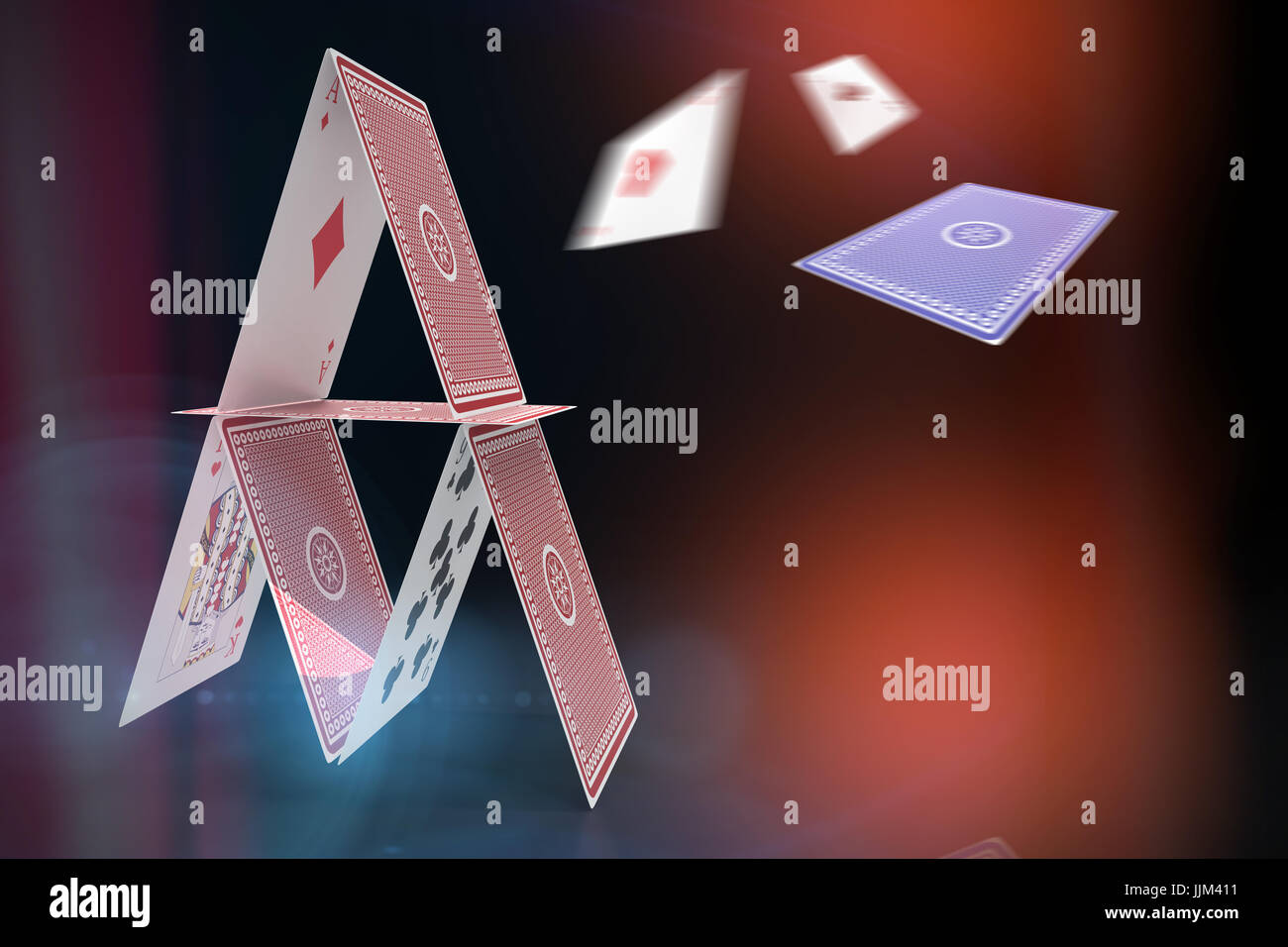 Card castle hi-res stock photography and images - Alamy