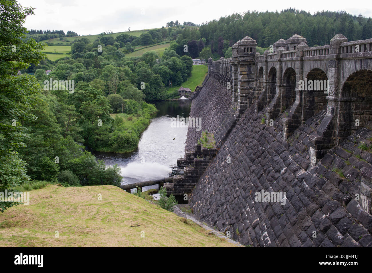 The Lake Vyrnwy Dam & RSPB Nature Reserve in the Berwyn Mountains ...