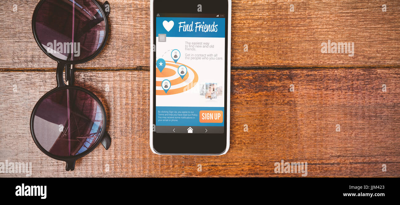 Composite 3d image of interface of chat application Stock Photo - Alamy