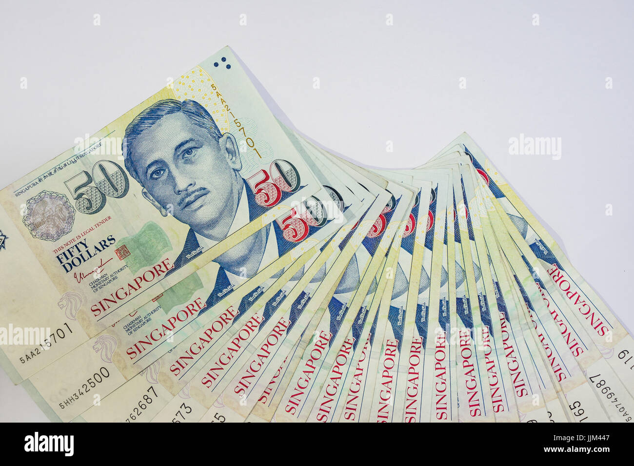 Singapore Dollar, Banknote Singapore on White background, The Singapore ...