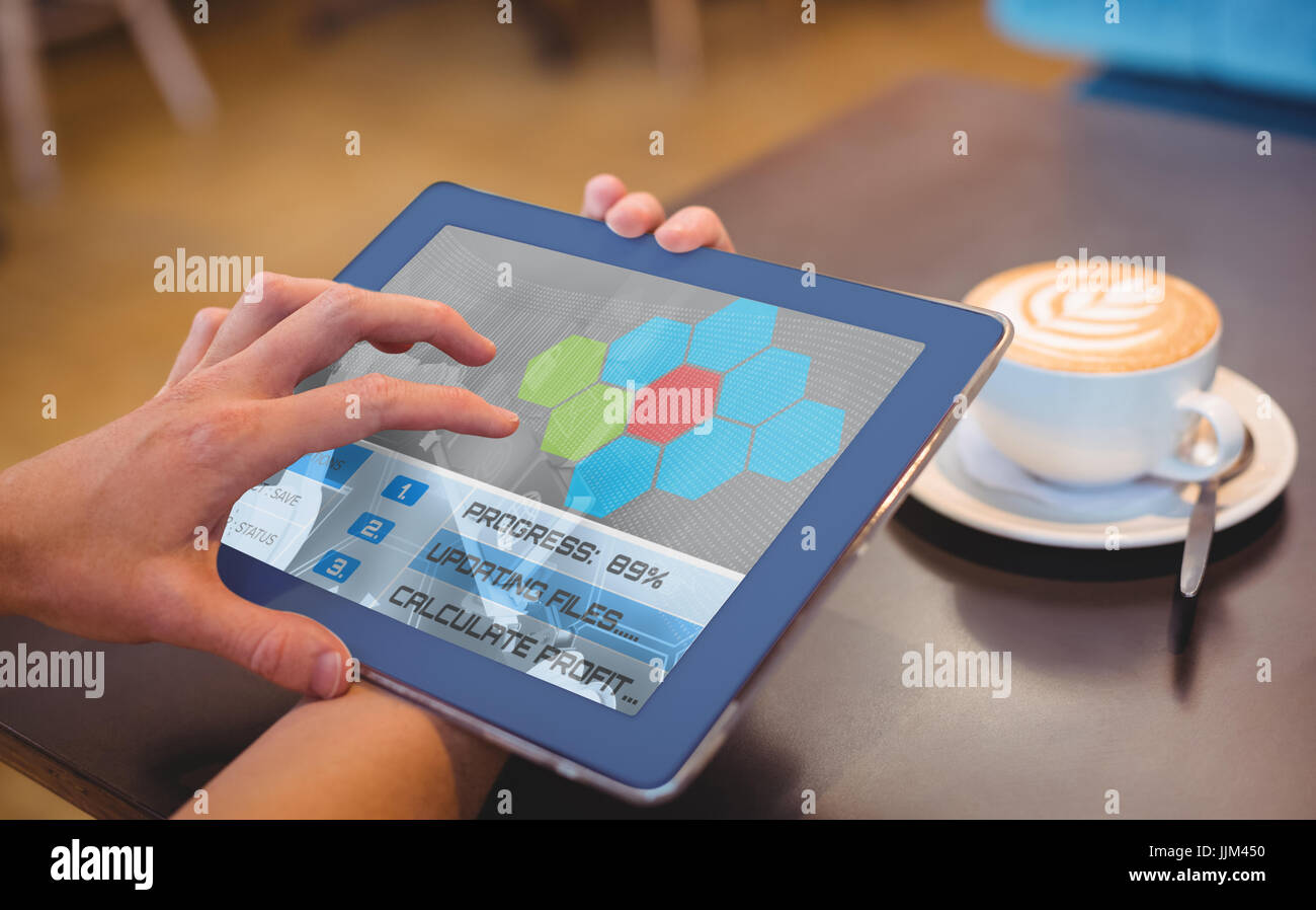 Composite 3d image of application interface Stock Photo - Alamy