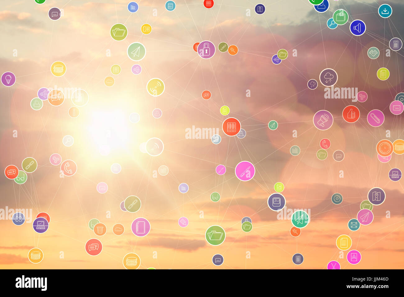 Composite 3d image of technology icons Stock Photo - Alamy